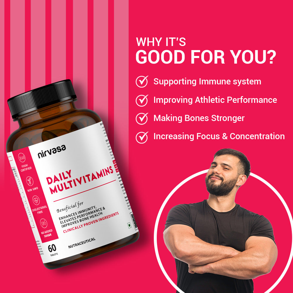 Best Salmon Fish Oil & Daily Multivitamin Tablets Combo Online – NIRVASA