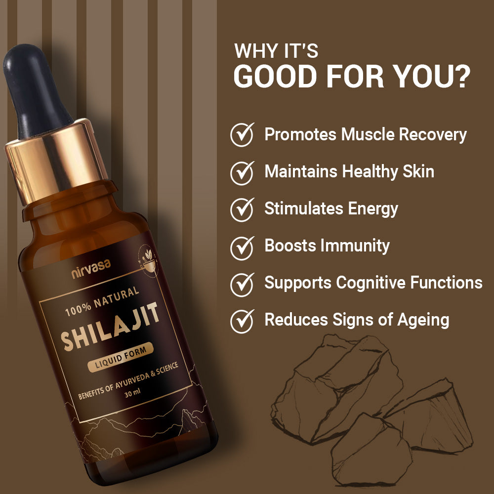 Buy Pure Shilajit Liquid Online at Best Price in India – NIRVASA