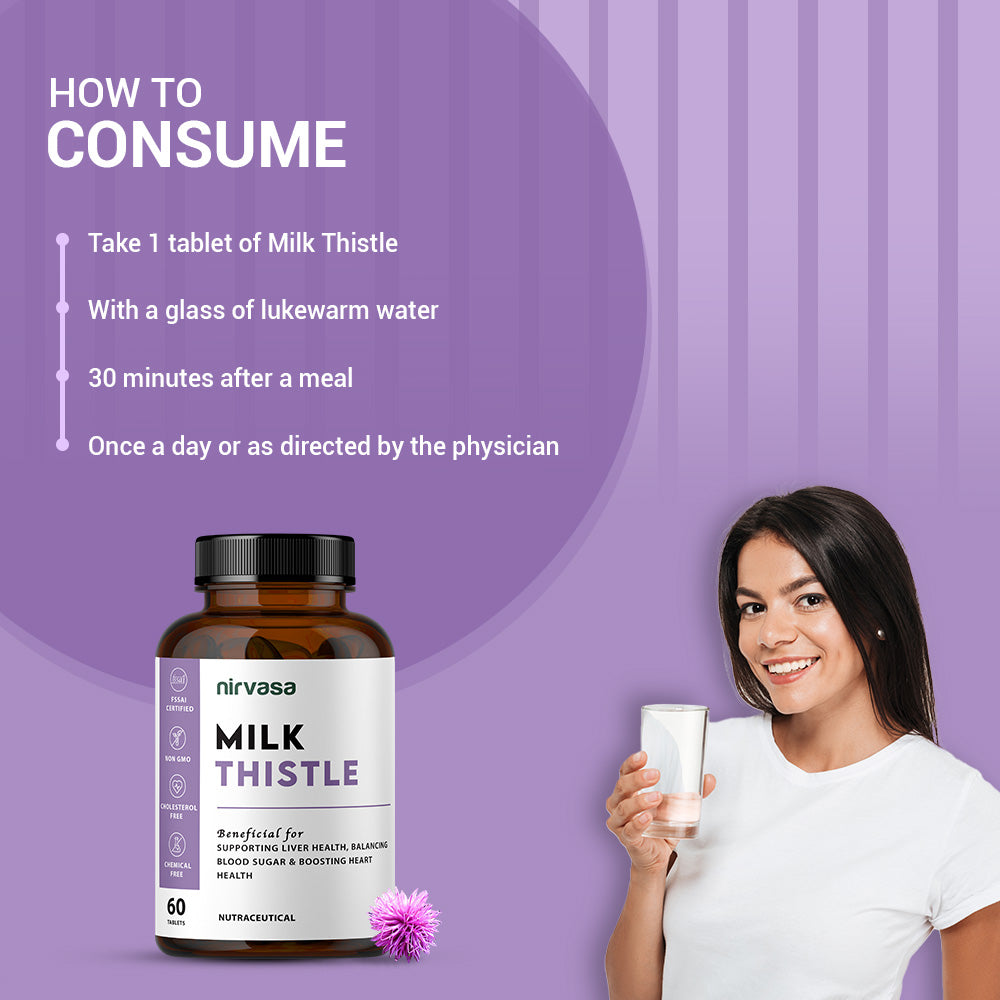 Buy Organic Milk Thistle Tablets Online at Best Price in India – NIRVASA
